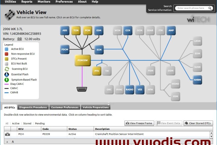 【软件】菲亚特【一车网】克莱斯勒 吉普 道奇 RAM 和北美菲亚特汽车诊断软件WiTECH with DRB3 Emulator v17.04 ...
